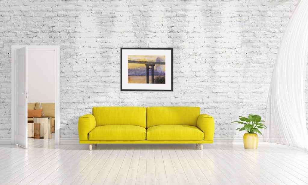 Yellow Tasman Bridge - Nolan Art